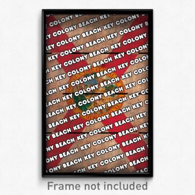 Key Colony Beach Florida Poster (FL City Souvenir 11x17 Town Print) | eBay