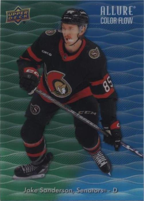 2023-24 Upper Deck Allure - Color Flow Jake Sanderson #CF-22 Green Blue ...