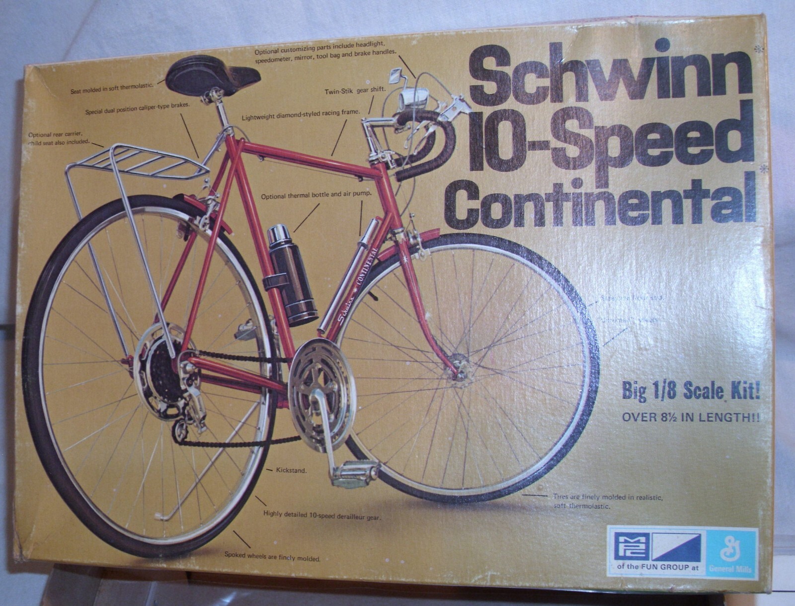 MPC SCHWINN 10 SPEED CONTINENTAL BICYCLE MODEL 1-1480-250 1972 BUILT UP ...