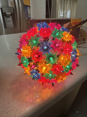GE Holiday Classic 6" Super Sphere 100 Lights Colorful Indoor Outdoor ...