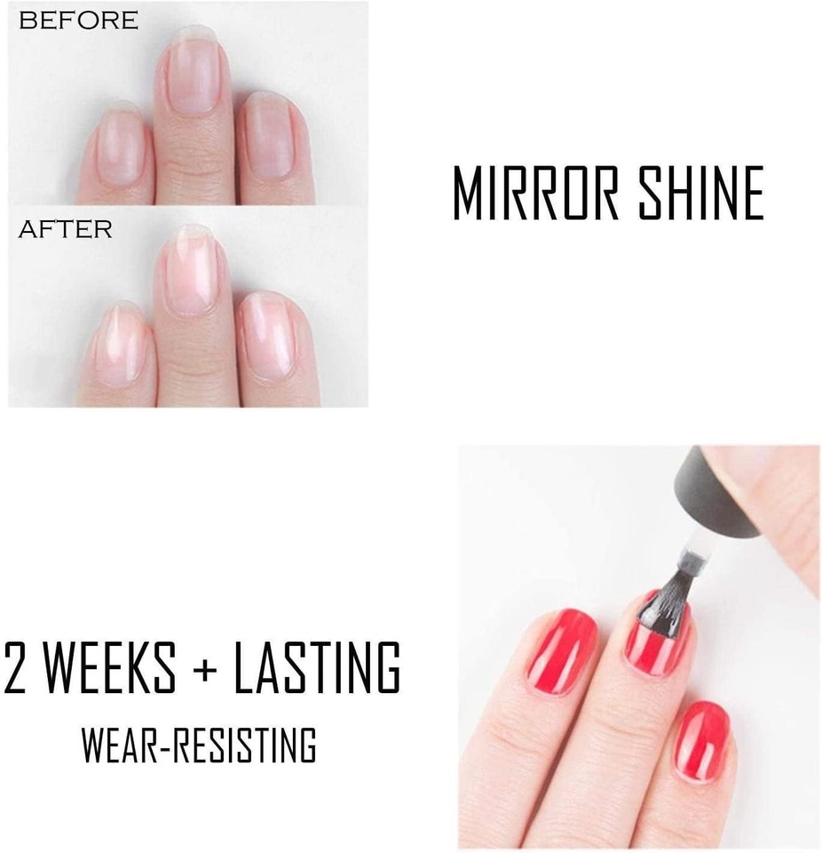 Vishine 15ml No Wipe Top Coat Base Soak off UV LED Drying Long clear | eBay