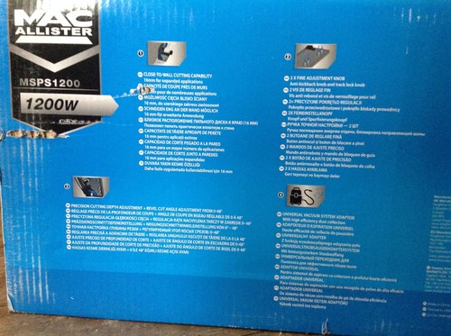 New in Box - MAC ALLISTER MSPS1200 Plunge Saw 1200W 165mm 240V Circular ...