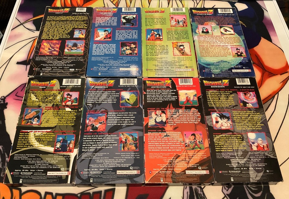 Dragon Ball Z: Saiyan Conflict Saga Lot 8 VHS Tapes Complete Set ...