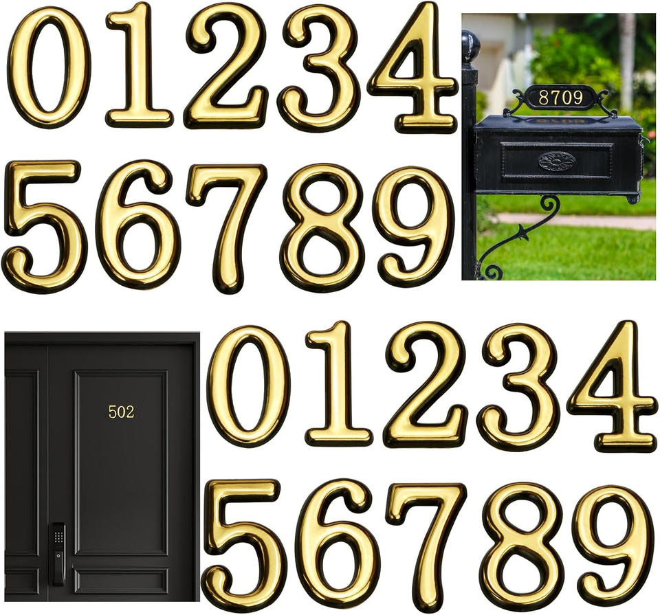 30 Pieces Mailbox Numbers for outside 2 Inch 0-9 Self-Adhesive Mail Box ...