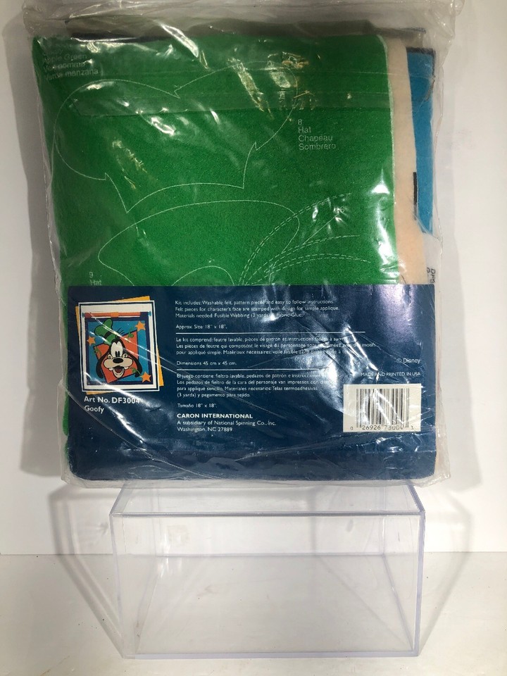 Disney Mickey Unlimited Goofy Fabric Applique Craft Kit by Caron | eBay
