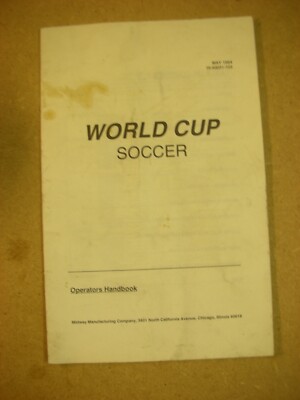 notice flipper "operator's handbook": WORLD CUP SOCCER 94 | eBay