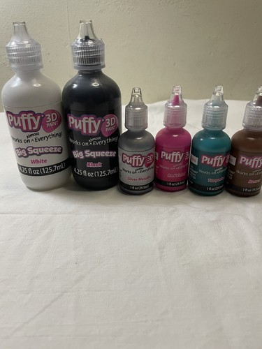 NEW!! 3D Puffy Paint Set 2-4.25 fl. 0z and 4-1 fl oz see Pictures ...