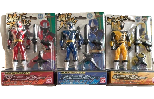Ensemble de figurines Bandai Power Rangers Ninninger Akaninger Aoninger ...