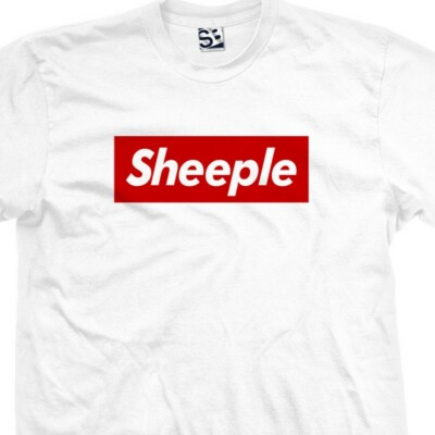 Sheeple Subvert T-Shirt | Sheep Trendy Brand Parody Men's Tee Shirt | eBay