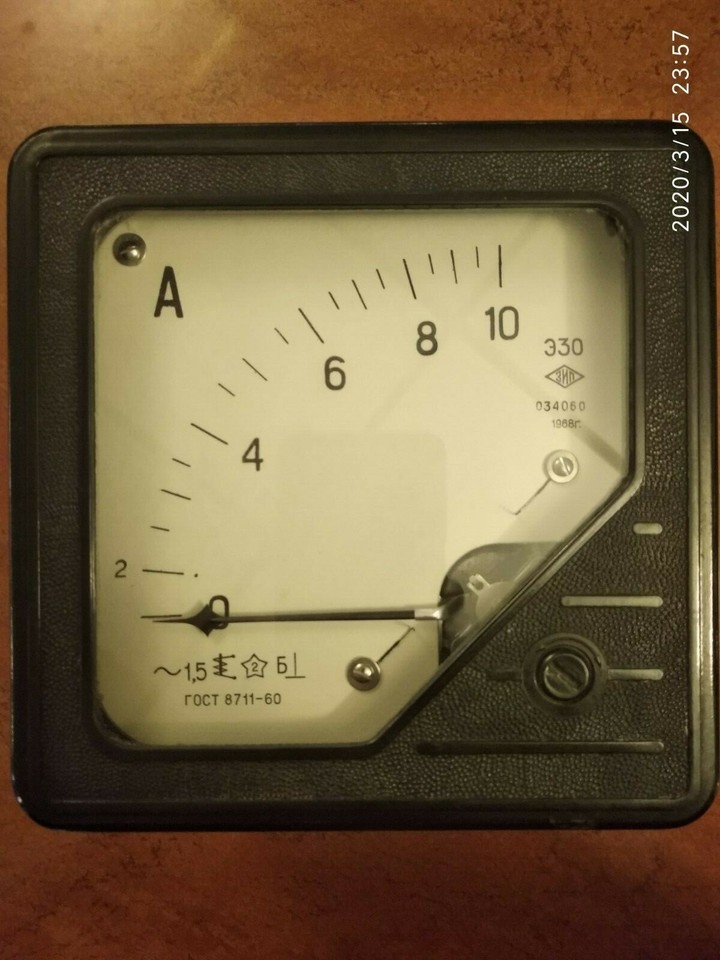 Vintage analog Ammeter 0-10A from laboratory equipment 1968 | eBay