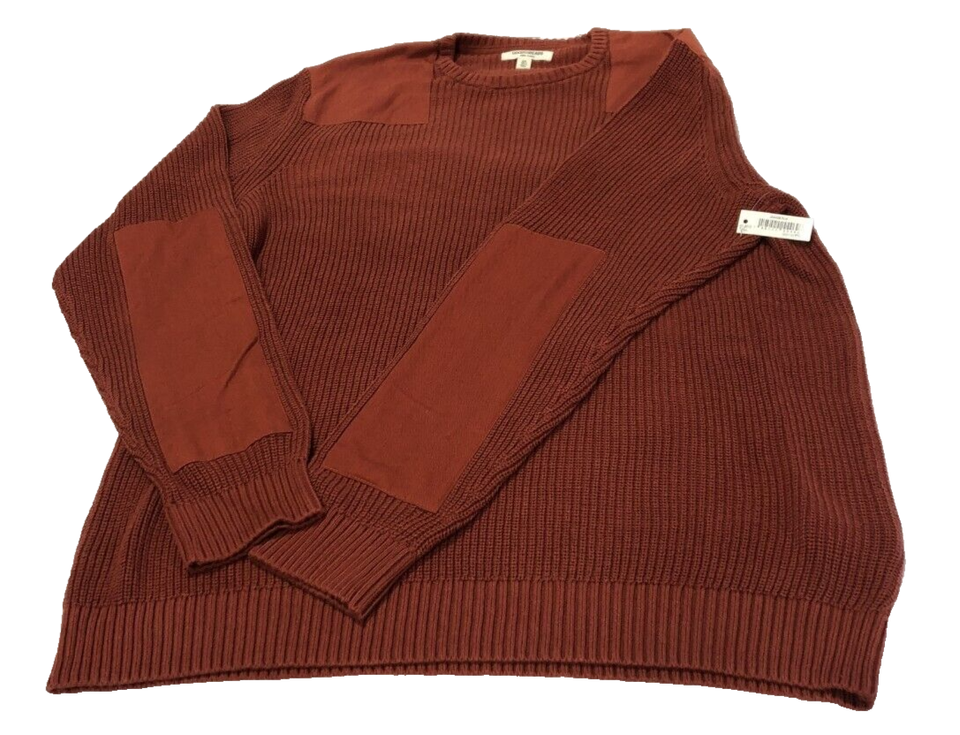 Men's 100% Soft Cotton Knitted Sweater XXL Tall Rust Color | eBay