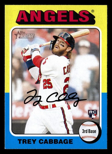 Trey Cabbage 2024 Topps Heritage #109 Los Angeles Angels ROOKIE ...