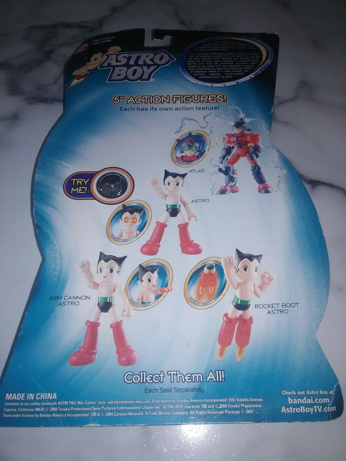 ASTRO BOY ROCKET BOOT Astro Figure* Still lights up! RARE! Bandai ...