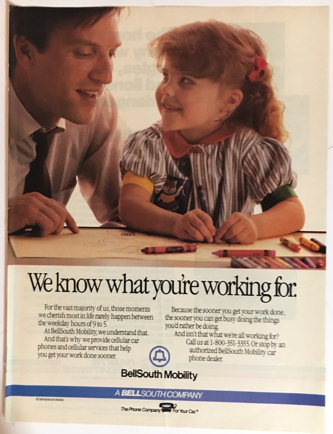 BellSouth Mobility Cellular Phones 1989 Vintage Print Ad 8x11 Inches ...