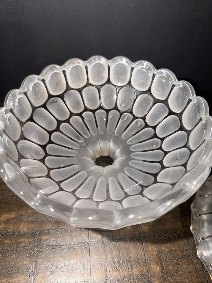 ANTIQUE EAPG FOOTED COVERED COMPOTE BABY THUMBPRINT ARGUS FLINT GLASS ...