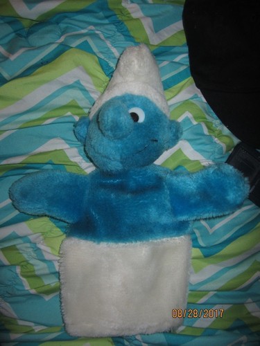 Vintage SMURF Hand Puppet 1981 PEYO Toy Company plush & 2 SMALL TOYs | eBay
