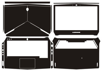 Laptop Carbon Skin Sticker Cover For Alienware 13 R2 AW13R2 13.3” 2015 ...