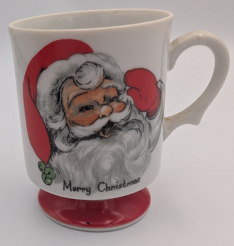 Lefton Santa Claus Merry Christmas Footed Pedestal Mug Cup #7235 ...