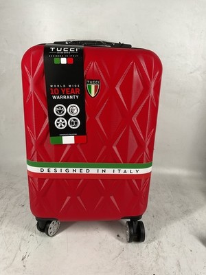 TUCCI Italian 20 in Red Carry On Luggage U1 | eBay