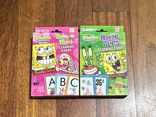 2x SpongeBob SquarePants Learning Cards Bendon Make-a-Word & Making ...