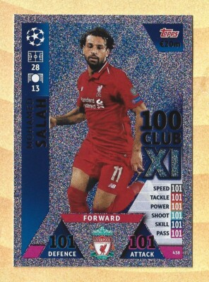 2018-19 Mohamed Salah Topps Match Attax 100 Club XI Card #438 | eBay