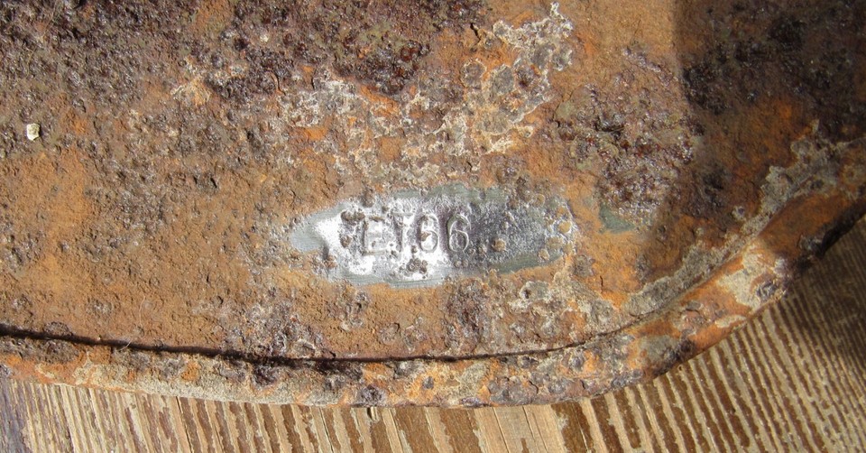 Original-Authentic WW2 WWII Relic German helmet Wehrmacht Stamp ET64 ...