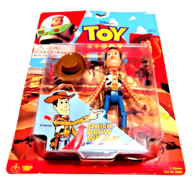 1995 Disney's TOY STORY 1 Action Figure Quick Draw WOODY New in package ...