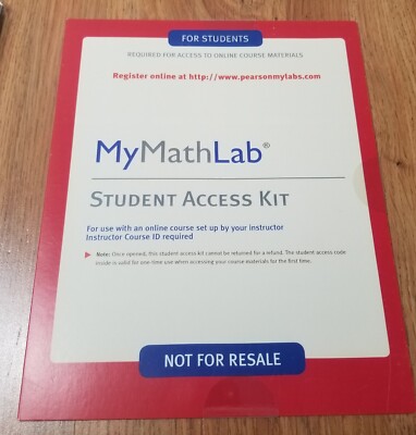 MyMathLab Student Access Kit Pearson 2012 New Sealed Online Course ...