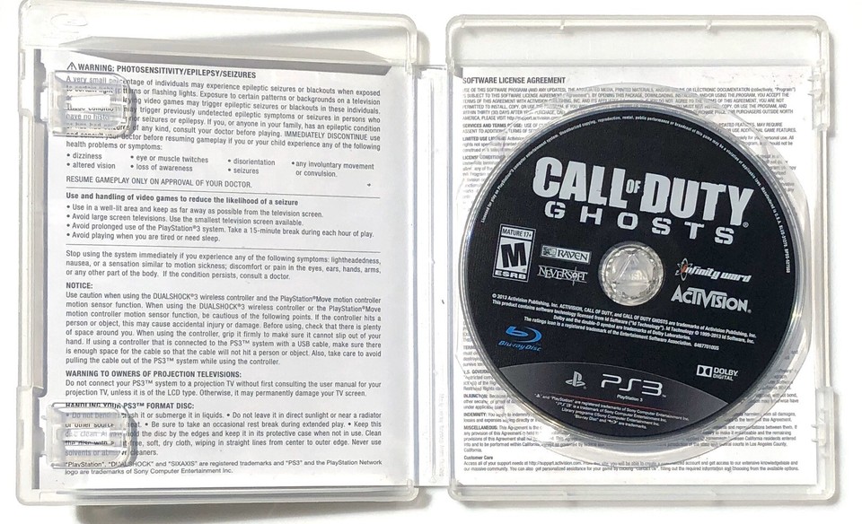 Call of Duty: Ghosts PS3 Playstation 3 PS3 COMPLETE EXCELLENT FREE ...