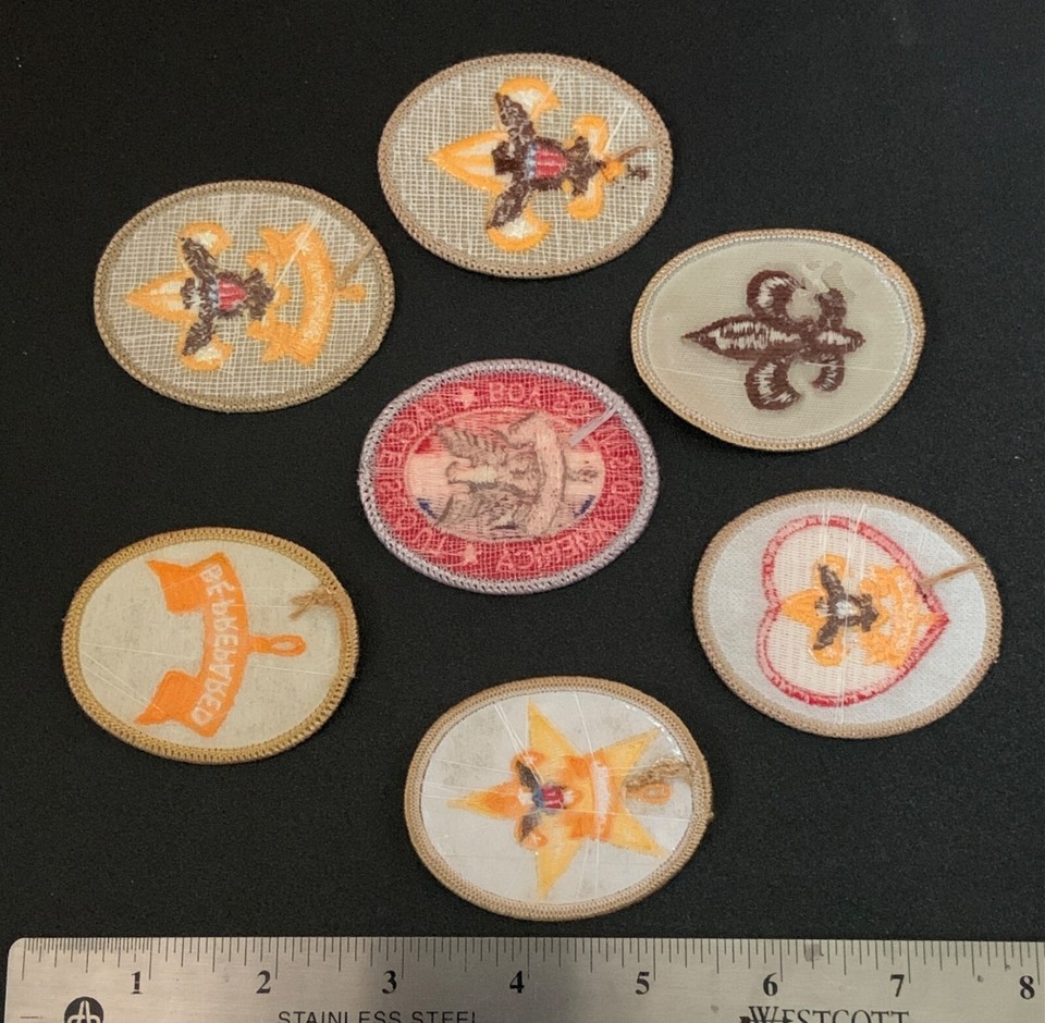 7 1990s BOY SCOUT RANK Badge PATCHES Eagle First Second Class Star ...