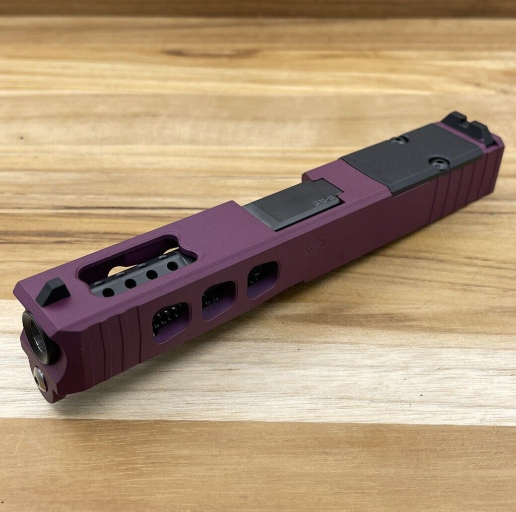 Glock 19 19X Complete Slide gen5 BLACK CHERRY RMR Top Port and PORTED ...