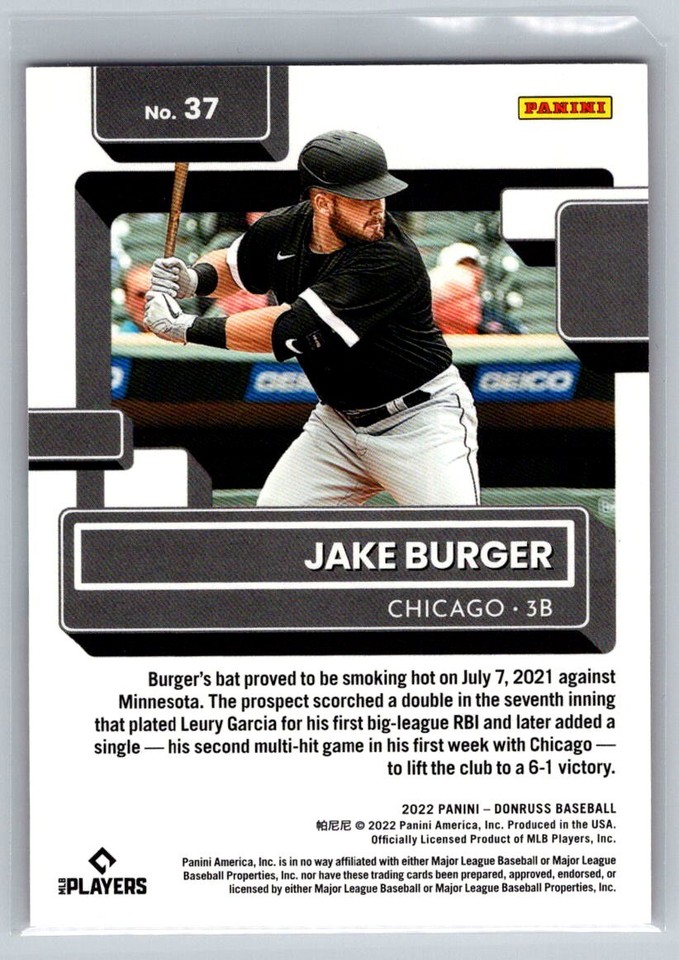 2022 Donruss #37 Jake Burger Rated Rookie Red 0573/2022 | eBay