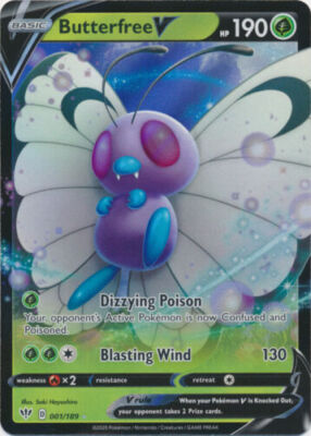 Butterfree V - 001/189 Ultra Rare Darkness Ablaze NM Pokemon TCG | eBay