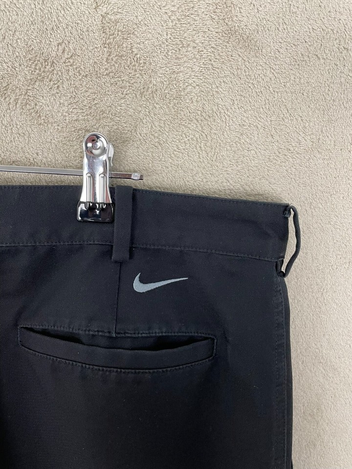 Men's Nike Golf Dri-Fit Black Trousers Straight Size W32 L32 Regular ...
