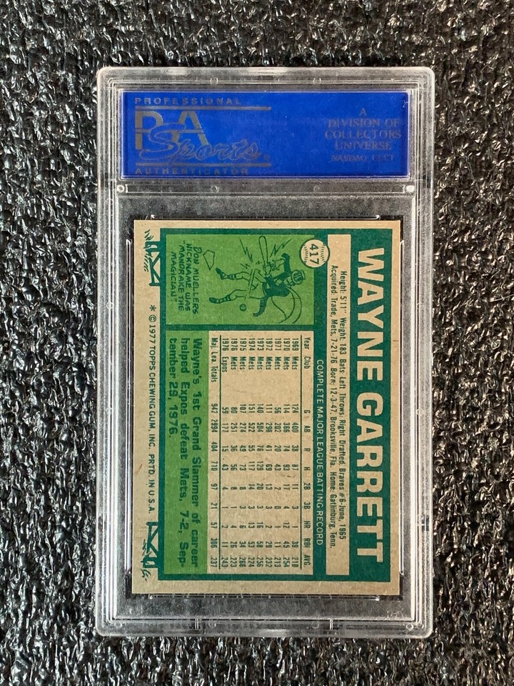 1977 Topps Baseball #417 Wayne Garrett PSA 9 | eBay