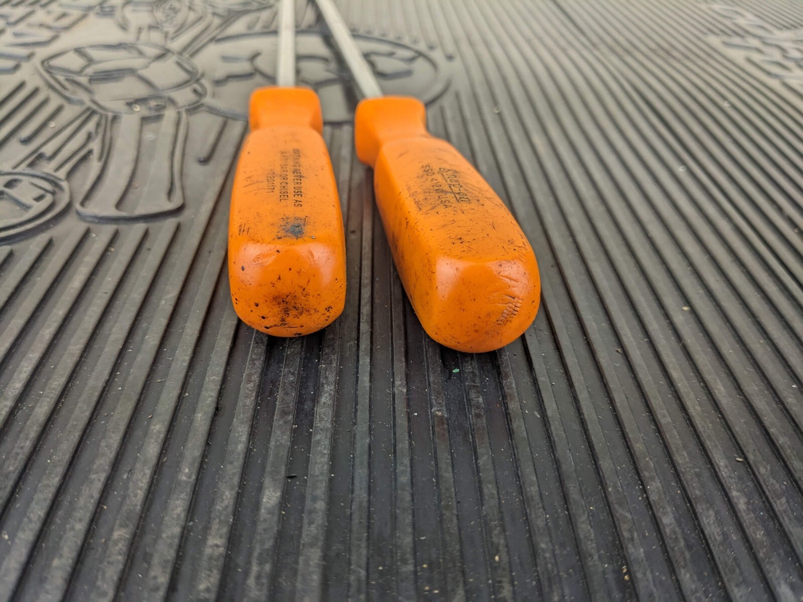 #bd565 SNAP ON TOOLS ORANGE FLAT / SLOTTED SCREWDRIVER SET ssd4100 ...