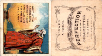 T97 Perfection, Riddle Series, 1910, Moses, What Man Give to Lady (B24 ...