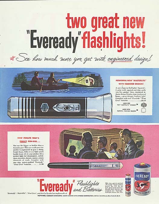 Eveready Flashlights 1950
