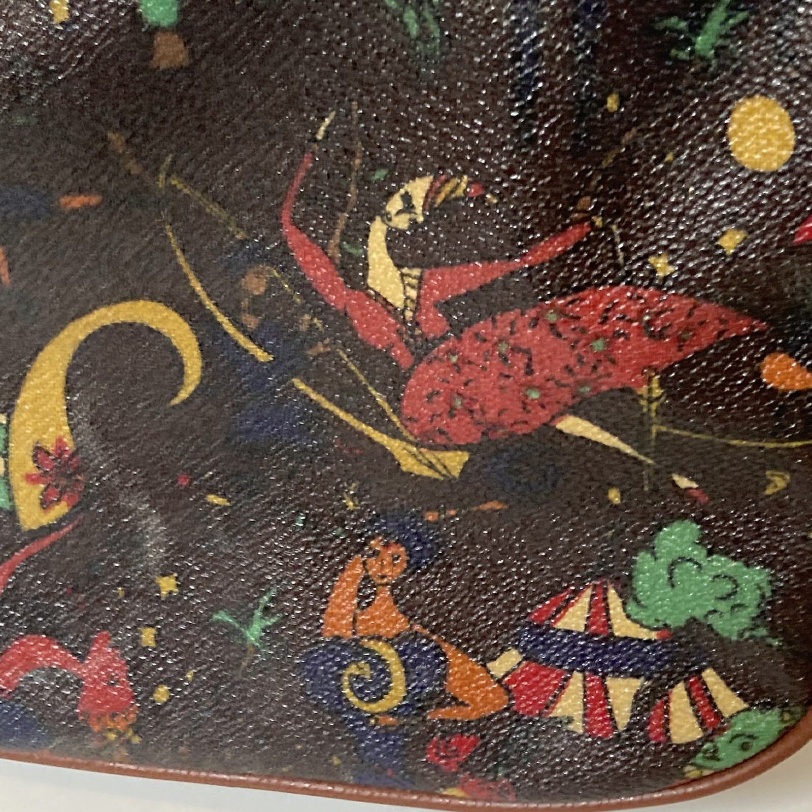 Vintage Piero Guidi Magic Circus Brown Leather & Canv… - Gem