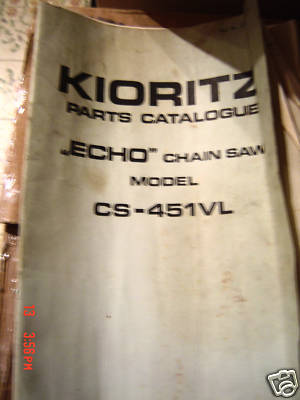 Echo CS 451VL illustrated Parts list | eBay