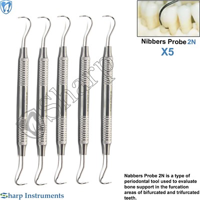 Nabers 2N Periodontal Probes Dental Furcation Probe BPR-PSR Depth ...