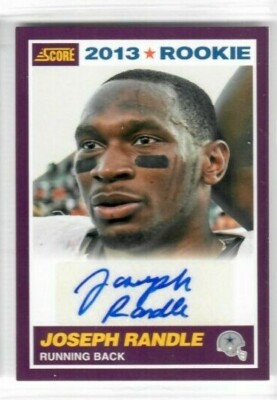 JOSEPH RANDLE 2013 1989 Score Football ROOKIE RC AUTO #381 DALLAS ...