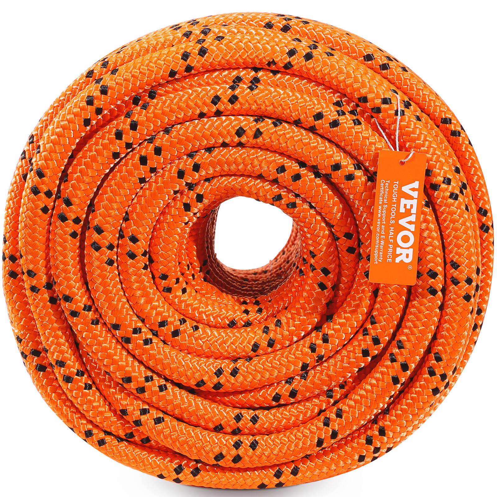 VEVOR Arborist Tree Climbing Rope Double Braid Polyester 3/4" x 220' 24 ...