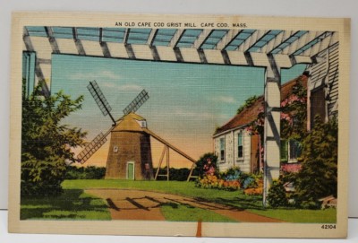 Cape Cod Mass An Old Cape Cod Grist Mill Postcard C14 | eBay