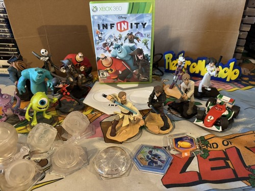 Xbox 360 Disney Infinity Bundle Lot (Star Wars, Pirates, Monsters Inc ...