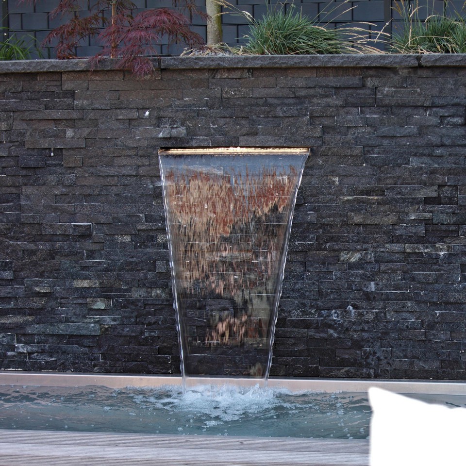 Oase Waterfall 60 90 Water Blade Stainless Steel Garden Pond LED ...