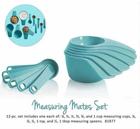 Tupperware Measuring Mates Cups & Spoons Set Teal New | eBay