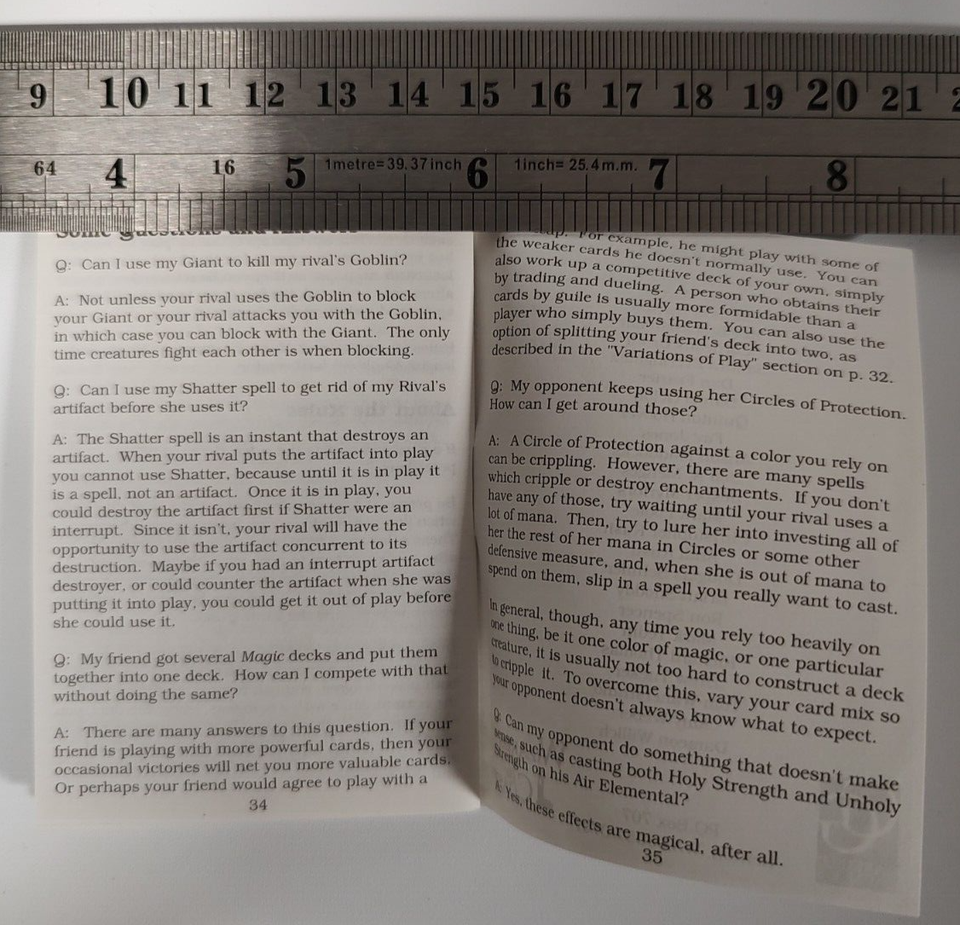 MAGIC THE GATHERING MTG EMPTY ALPHA STARTER DECK BOX WITH RULEBOOK NM U ...