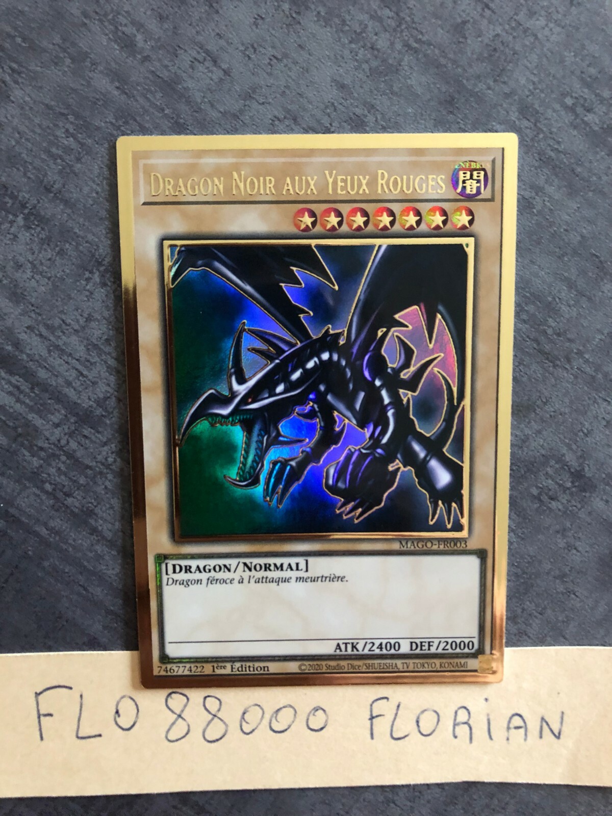 Yu-Gi-Oh Dragon Noir aux Yeux Rouges MAGO-FR003 Gold Rare | eBay