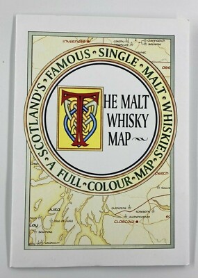 The Malt Map of Scotland's Single Malt Whiskies Torwood Press 16 1/2" x ...
